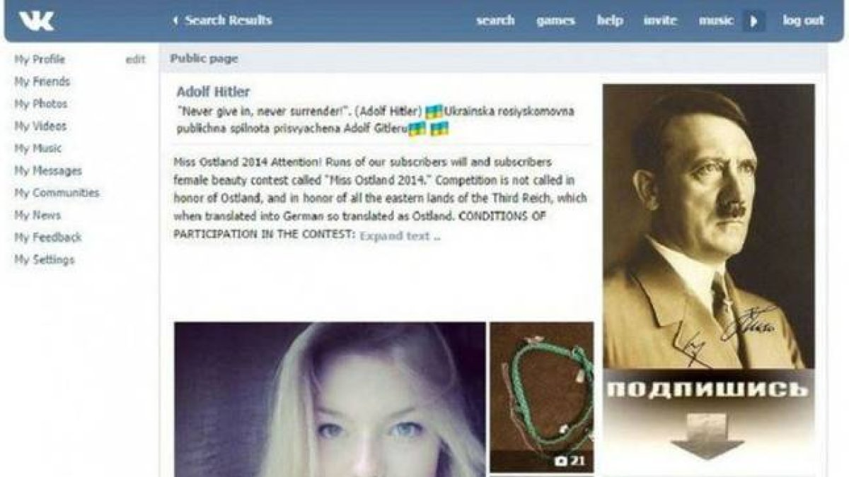 Polémica por un concurso en internet que elige a "Miss Hitler 2014"